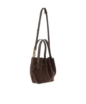 Yuzefi Mini Scallop Bucket Bag - Black