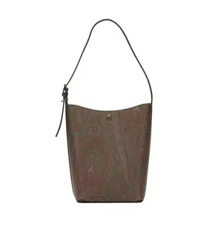 Etro Paisley-print Bucket Bag - Brown