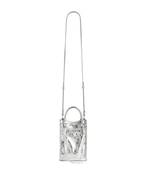 Balenciaga Le City Tote Phone Holder - Silver