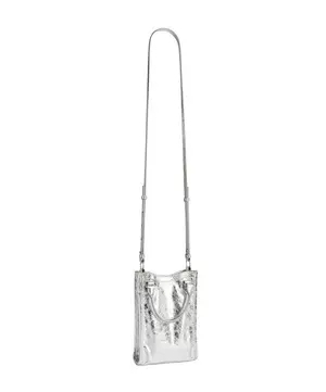 Balenciaga Metallic Crossbody Bag - Silver