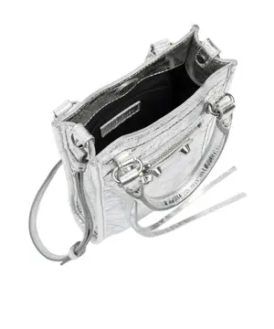 Balenciaga Metallic Crossbody Bag - Silver