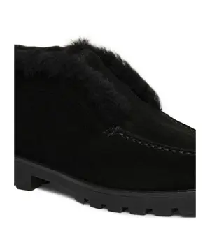 Santoni Suede Desert Boot With Fur