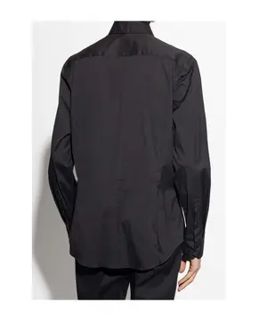 Giorgio Armani Curved Hem Poplin Shirt