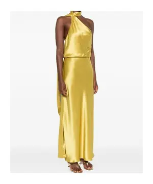 Staud Estelle One-shoulder Draped Gown - Yellow