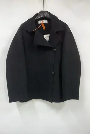 RÓHE Stand-collar Oversized Jacket With Leather Buttons
