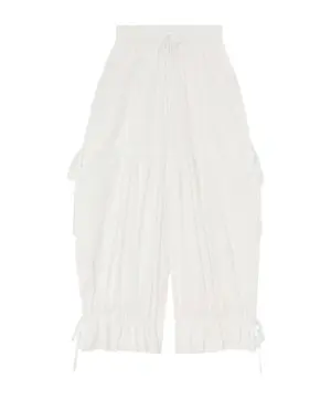 GANNI Trousers In Cotton - White