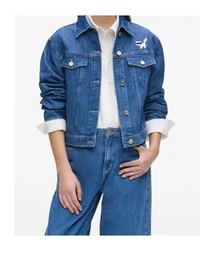 Karl Lagerfeld Ikon Cat-motif Denim Jacket