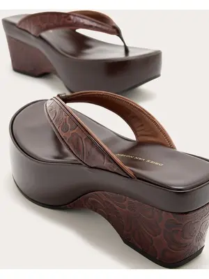Dries Van Noten Thong Wedge Sandals