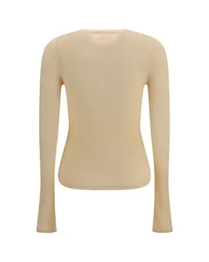 Chloé Ribbed Henley Knitted Sweater With Long Sleeves