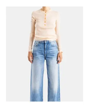 Chloé Ribbed Henley Knitted Sweater With Long Sleeves