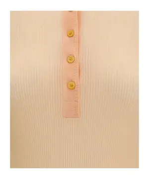 Chloé Ribbed Henley Knitted Sweater With Long Sleeves