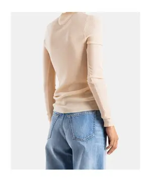 Chloé Ribbed Henley Knitted Sweater With Long Sleeves
