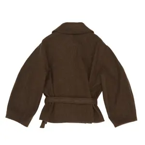 LEMAIRE Short Double-breasted Belted Coat