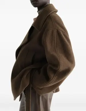 LEMAIRE Short Double-breasted Belted Coat
