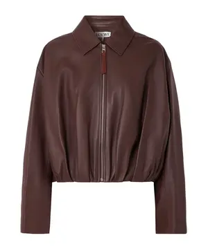 Loewe Balloon Leather Jacket - Chocolate