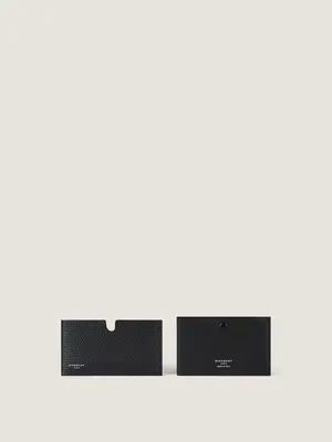 Givenchy Fold Card Holder With Case In Grained Leather