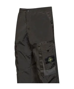 Stone Island Logo Patch Wide Leg Pants