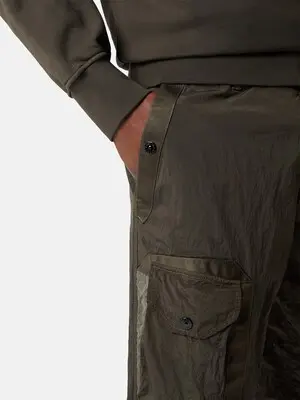 Stone Island Logo Patch Wide Leg Pants