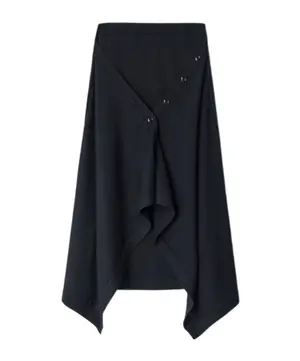 LEMAIRE Draped Button-detail Skirt