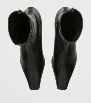 Khaite Arizona Leather Heeled Ankle Boots
