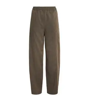 GANNI Wool Elasticated Straight Trousers