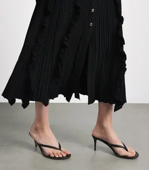 Sandro Knitted Ruffled Maxi Dress