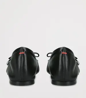 AeydĒ Nomi Leather Ballet Flats - Black