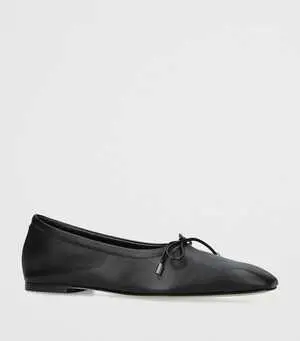 AeydĒ Nomi Leather Ballet Flats - Black