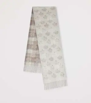 Mulberry Small Merino Check Tree Scarf