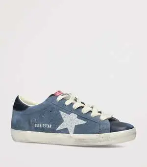 GOLDEN GOOSE Suede Super Star Sneakers - Blue