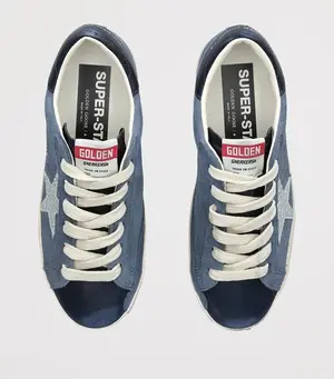GOLDEN GOOSE Suede Super Star Sneakers - Blue
