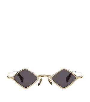 KUBORAUM Metal Mask Z14 Geometric Sunglasses - Grey