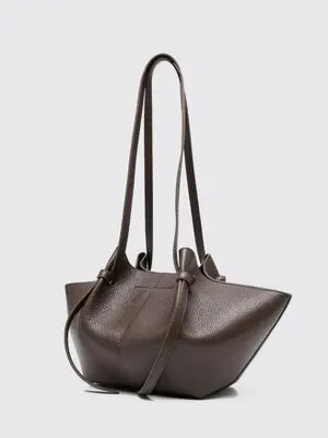 Yuzefi Medium Mochi Grained Leather Shoulder Bag - Brown