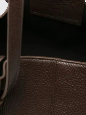 Yuzefi Medium Mochi Grained Leather Shoulder Bag - Brown