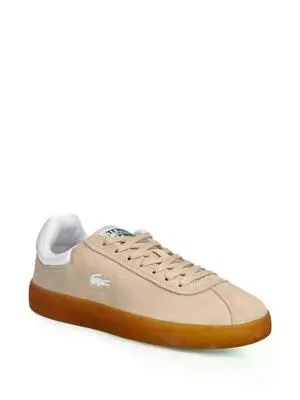 Lacoste Baseshot Suede Sneakers With Logo Patch