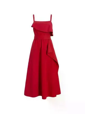 Proenza Schouler White Label Proenza Schouler White Label Reign Dress In Washed Cotton Red