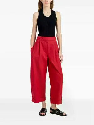 Proenza Schouler White Label Talla Pants In Washed Cotton - Red