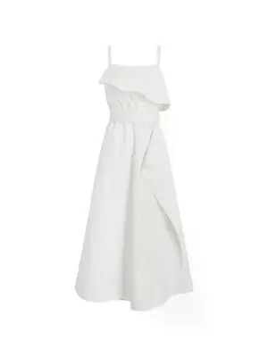 Proenza Schouler White Label Reign Dress In Washed Cotton - Neutrals