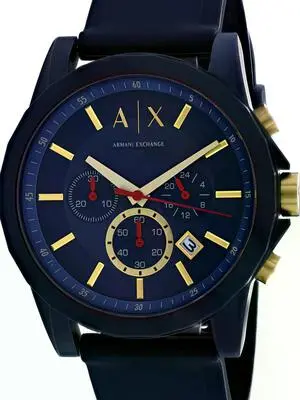 Armani Exchange Chronograph Silicone Strap 47mm Watch