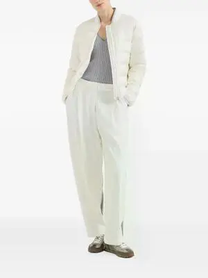 Brunello Cucinelli Cotton Ribbed Sweater With Logo