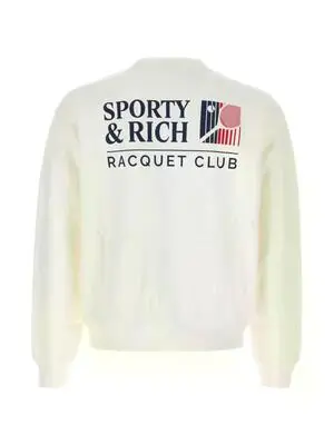 SPORTY & RICH Logo-print Cotton Sweater