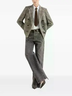 Brunello Cucinelli Dark Washed Denim Loose Fit Trousers