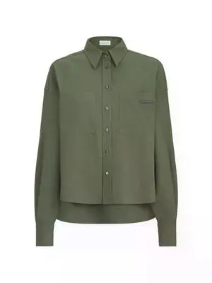 Brunello Cucinelli Tropical Luxury Wool Shirt - Green