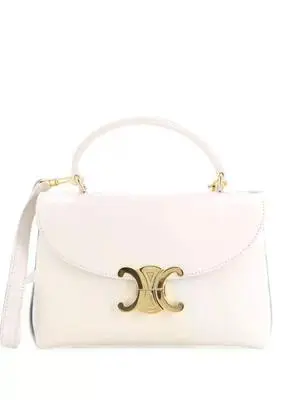 Celine Nino Top Handle Bag Leather Teen Satchel - Neutrals