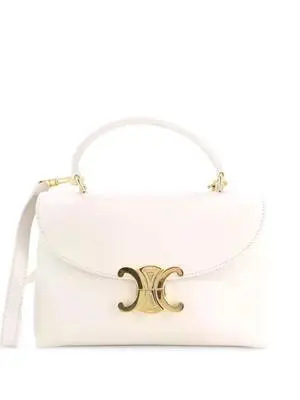Celine Nino Top Handle Bag Leather Teen Satchel - Neutrals