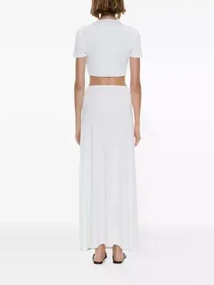 Christopher Esber Droplet Ruched Crystal-pendant T-shirt