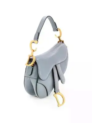 Dior Saddle Handbag With Strap Leather Micro Shoulder Bag