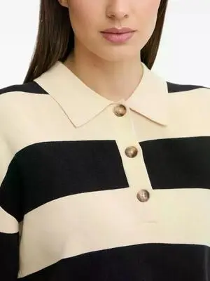 PEDRO DEL HIERRO Striped Polo-collar Sweater