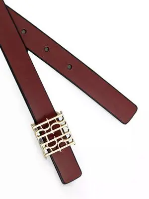 PEDRO DEL HIERRO Logo-plaque Leather Belt