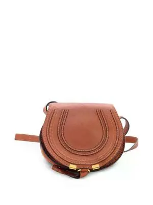 Chloé Marcie Leather Small Crossbody Bag - Brown